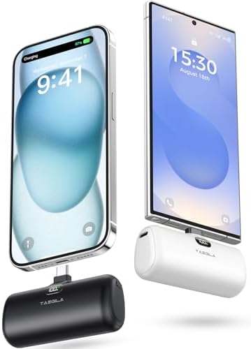 Amazon.com: [2-Pack] Mini Portable Charger 5000mAh Power Bank,3A PD USB ...