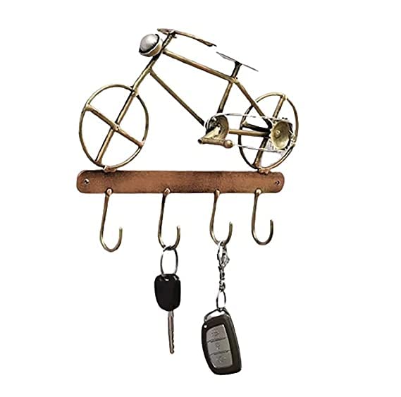 Lavya Handicrafts Key Holder Cycle Key Stand Hook for Home & Office ...