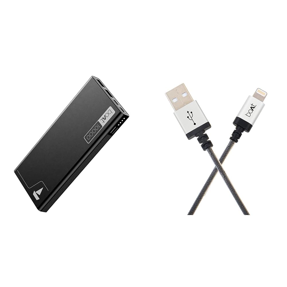 Boat Energyshroom PB300(Carbon Black) + Boat LTG 500 Silver : Amazon.in ...