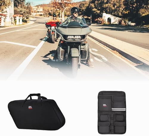 Amazon.com: KEMIMOTO Tour Pack Lid Organizer Bundle with Saddlebag ...