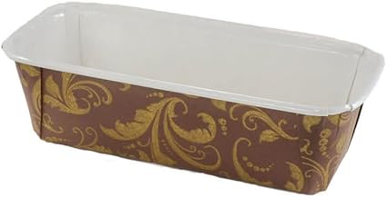 Amazon.com: Novacart PLUMK Brown/Gold Disposable Loaf Pan 7-3/4 Inch x ...