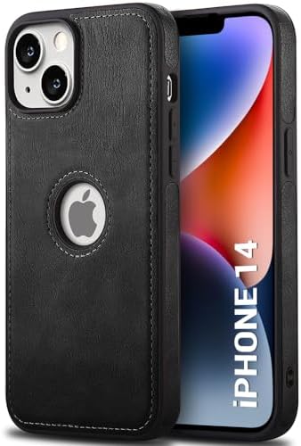 TheGiftKart Genuine Leather Finish iPhone 13 Back Cover Case ...