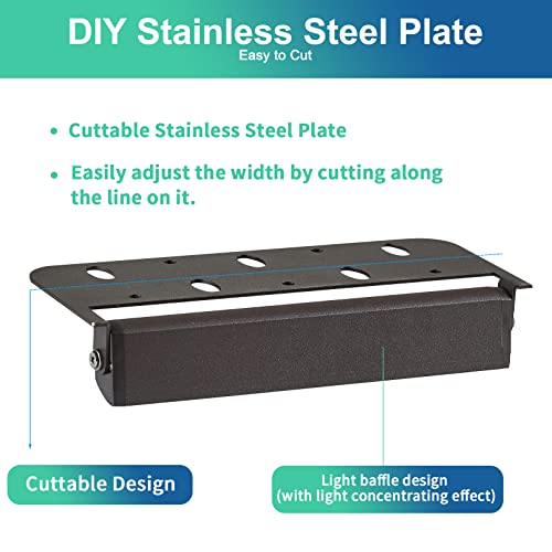 Kwinmyso 8-Packs 3W 7 Inch LED Hardscape Paver Lighting,12V AC/DC Low ...