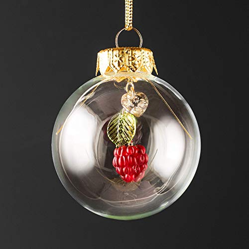 Amazon.com: Miscarriage Christmas Ornament 8 Weeks with Glass Raspberry ...