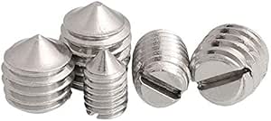Amazon.com: Stainless Slotted Set Screws with Cone Point - (Size: M2x3 ...