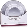Amazon.com: Mozaik Premium Plastic Clear Ring Plate Set, 40 pieces