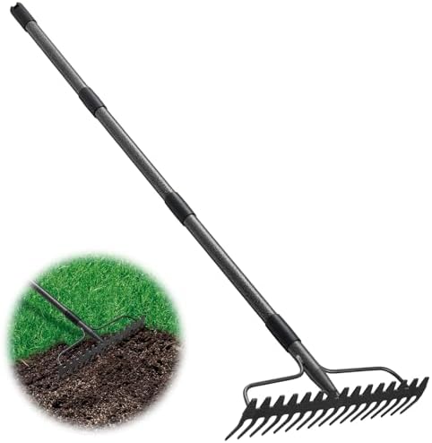Amazon.com : Thatch Rakes for Lawns, Heavy Duty Metal Garden Rake with ...