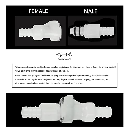 Snapklik.com : BBTUS 2PCS 1/4 3/8 5/16 Plastic In-Line Hose Barb ...
