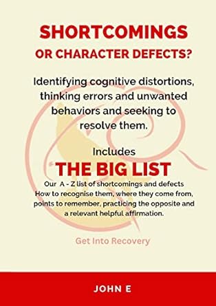 SHORTCOMINGS OR CHARACTER DEFECTS : Identifying Cognitive Distortions ...