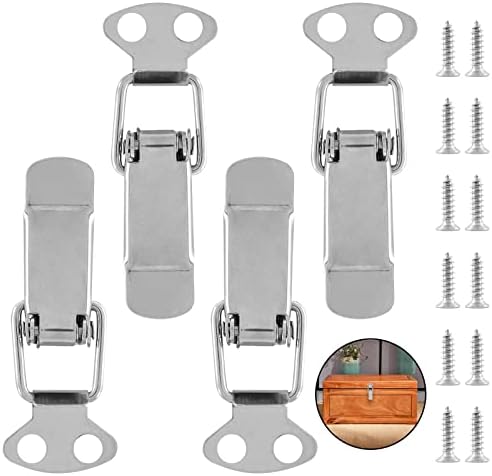 E-TING 4Pcs Stainless Steel Spring Loaded Toggle Latch Catch Clamp Clip ...