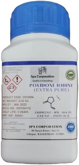 Spa Corporation POVIDONE IODINE Powder 250gm : Amazon.in: Industrial ...