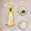 Amazon.com: GUGUGO Colorful Lined Vase for Flowers, 8 Inch Tall ...