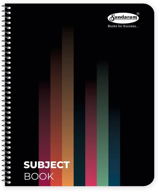 Sundaram Six Subject Book (king- A/5) Spiral Bound, 300 Pages, 18 x 24 ...