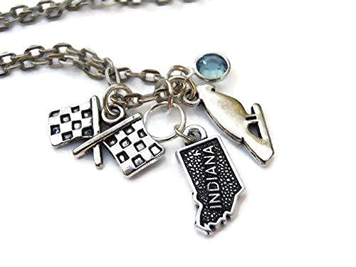 Amazon.com: Personalized Indiana Necklace, Handmade Birthstone Jewelry ...