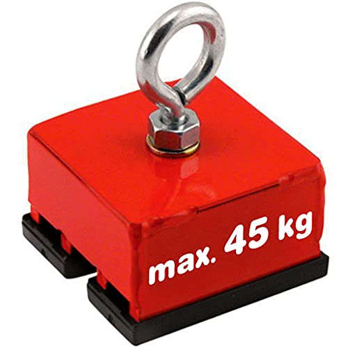Heavy-Duty Red Magnetic Base, magnetic pull 45 kg, 1 piece : Amazon.co ...