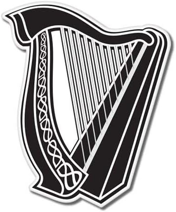 Amazon.com: Celtic Harp Lyre Vinyl Sticker - Car Phone Helmet Bumper ...