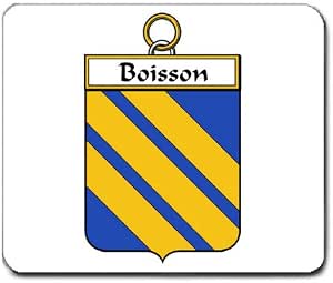 Amazon.com: Boisson Family Crest Coat of Arms Mouse Pad : Office Products