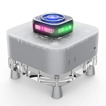 Amazon.com: Mac mini Stand with Cooler - No Lag Acrylic Desktop Holder ...