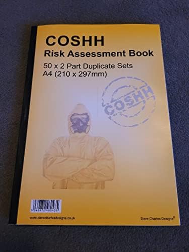 COSHH Risk Assessment Book 50 x 2 Part NCR Sets A4 (297mm x 210mm) The ...