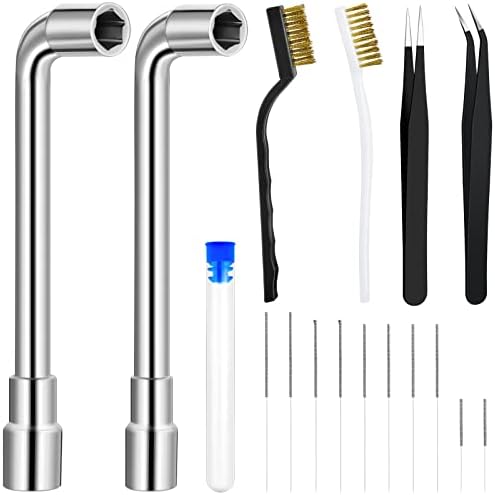 Amazon.com: 3D Printer Nozzle Cleaning Kit with Brush - 10 Pieces 0.4 ...