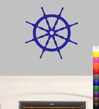 Amazon.com: StikEez Blue 21" Nautical Ships Wheel Boat Wall & Window ...