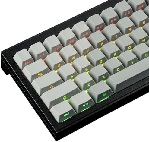 Hyekic PBT Keycaps 121 Keys Custom Gradient Grey Keycaps Letter Side ...