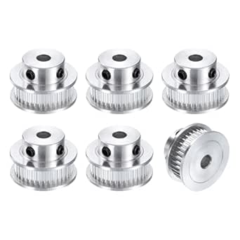 uxcell 6pcs GT-2 36T Pulley Synchronous Wheel 5mm Bore, Aluminum Timing ...