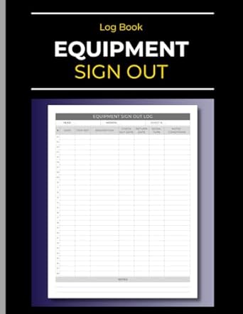 Amazon.com: Equipment Sign Out Log Book: Asset Checkout Tracker - Tool ...