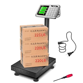 Amazon.com: WISHSOM 661lb Weight Shipping Scale with 0.1lb Accuracy ...