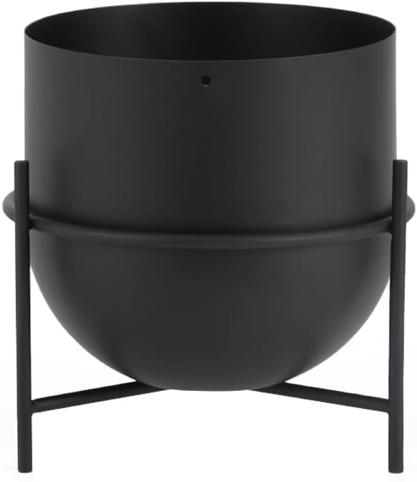 Amazon.com : OZPYKAE Small Metal Plant Pots with Stand, Stylish Modern ...