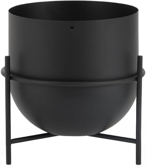 Amazon.com : OZPYKAE Small Metal Plant Pots with Stand, Stylish Modern ...