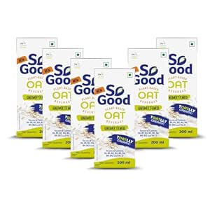 So Good Oat Beverage Unsweetened 200ml 1.2L (6 x 200ml) : Amazon.in ...