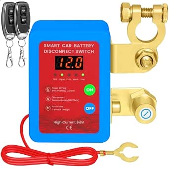 Mtchavno Wireless Remote Control Car Battery Isolator Switch, 12 V 240 ...