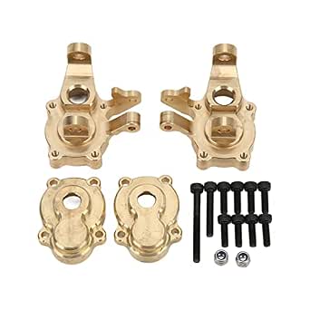 Amazon.com: RC Brass Front Steering Knuckles Portal Drive Housing Set ...