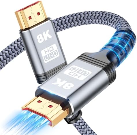 Amazon.com: iYavvort 8K 10K 4K HDMI Cable 48Gbps 3.3FT/1M, Certified ...