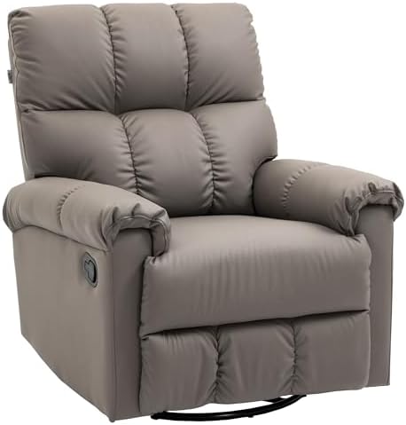 Amazon.com: HOMCOM Rocker Recliner Chair with Overstuffed Back and Seat ...