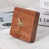 Amazon.com: TEYCLZORE Wooden Desk Clock, 4 inch Small Analog Clock ...