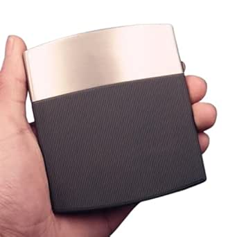 Amazon.com: Men's Business Cigarette Case Black Stainless Steel Thin ...
