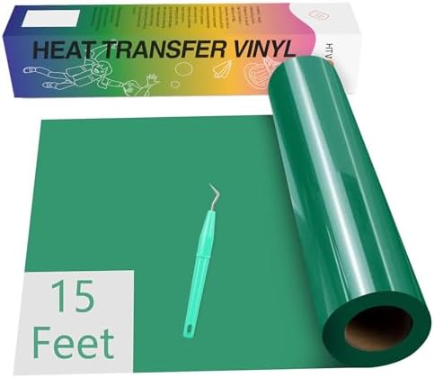 Amazon.com: HTVRONT HTV Vinyl Rolls Heat Transfer Vinyl - 12" x 15ft ...