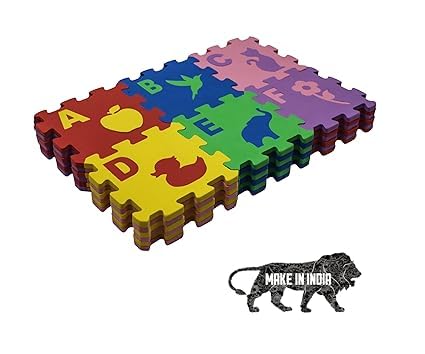 Buy 36 Pieces Alphabets Mat for Kids Interlocking Learning Alphabet and ...