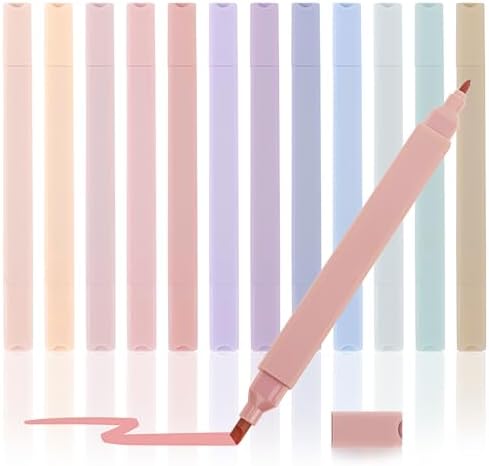 Amazon.com : LABUK 10pcs Pastel Highlighters Aesthetic Cute Soft Chisel ...