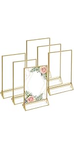 MIVIDE 6PCS A5 Acrylic Sign Holder, A5 Acrylic Double Sided Display ...