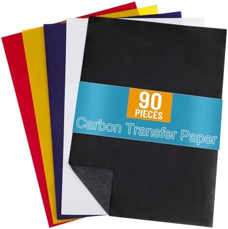 100 Sheet Multicolor Transfer Paper,Carbon Water-Soluble Tracing Paper ...