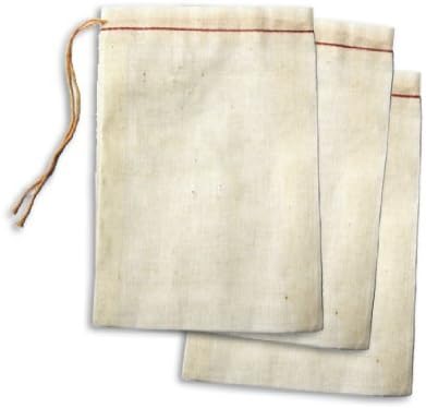 Amazon.com: Cotton Drawstring Muslin Bags (4" X 6" - Pack of 25): Tea ...