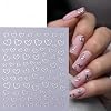 Amazon.com: Heart Nail Stickers for Nail Art -6 Sheets Heart Love Nail ...