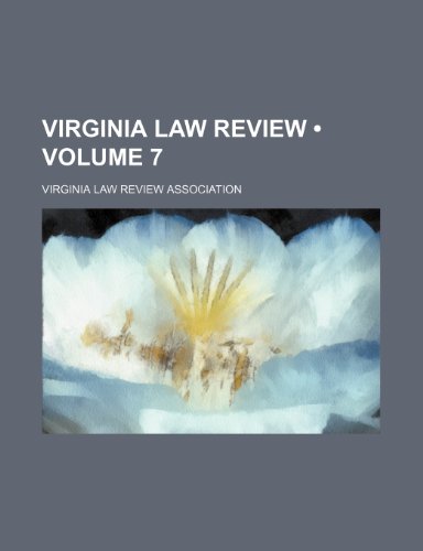 『Virginia Law Review』｜感想・レビュー - 読書メーター