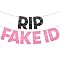 Amazon.com: KatchOn, Glitter RIP Fake ID Banner Black and Pink ...