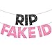 Amazon.com: KatchOn, RIP Fake ID Banner Black and Pink - Glitter, 10 ...