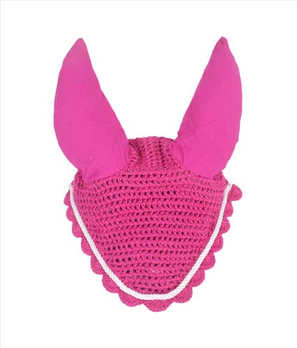 Horse Fly Veil Ear Net Bonnet Fly Mask Pink Color (Cob, Size) : Amazon ...
