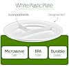 Amazon.com: PLASTICPRO 9 inch Round Plastic Plates 3 Compartment - 3 ...